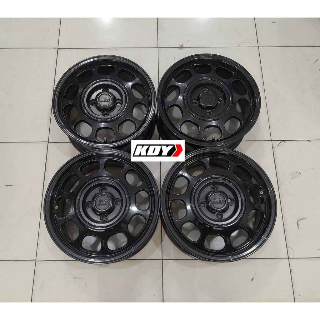 Jual Pelek Mobil Bekas HSR KALENG R15 Lebar 6,5 Hole 4X100 ET42 BLACK ...