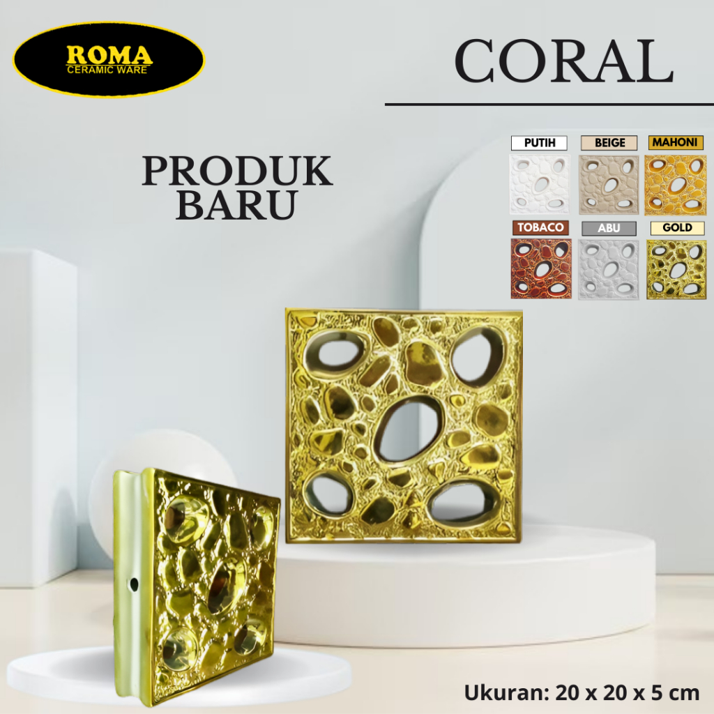 Jual Roster Keramik Roma Coral / Loster / Anti Tampias / Lubang Angin ...