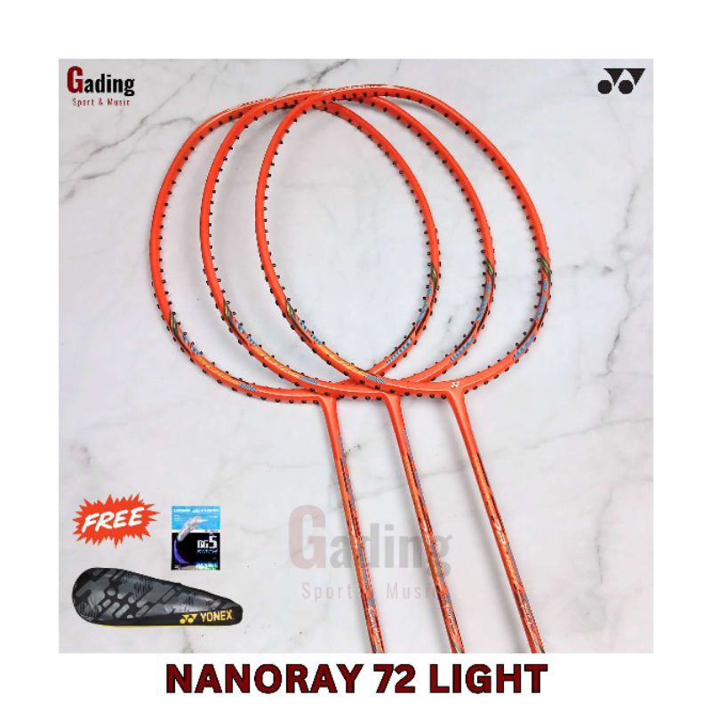 Jual New Full Set Raket Badminton Yonex Nanoray 72 Light Orange Original | Shopee Indonesia