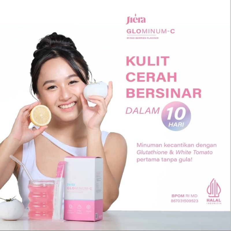Jual JIERA Glominum-C drink, with Glutathione and White Tomato | Shopee ...