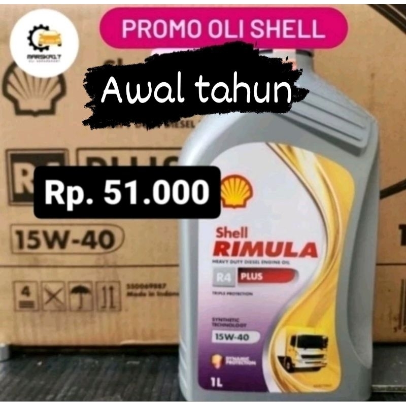 Jual Shell Rimula R4 Plus 15W-40 Kemasan 1 Liter Original Scan Barcode ...