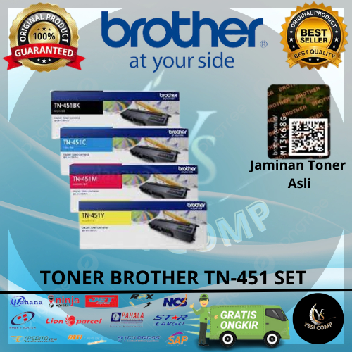 Jual TONER BROTHER TN-451 1SET ( B Y M C ) HL-L8260CDN MFC-L8690CDW ...