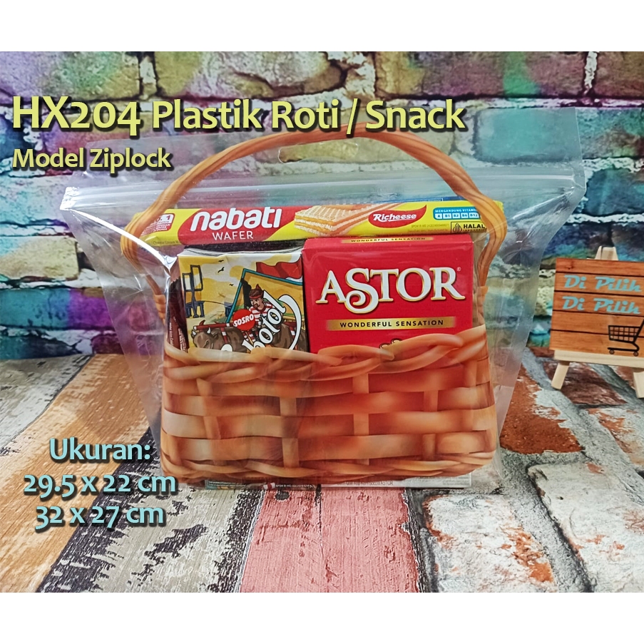 Jual HX204 [1 paket = 10 pcs] Plastik Ziplock Kantong Roti Snack Kue ...