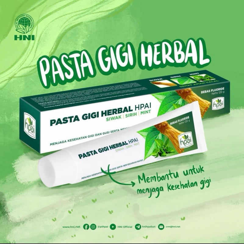 Jual Pasta Gigi Siwak Herbal mint PGH HNI | Shopee Indonesia