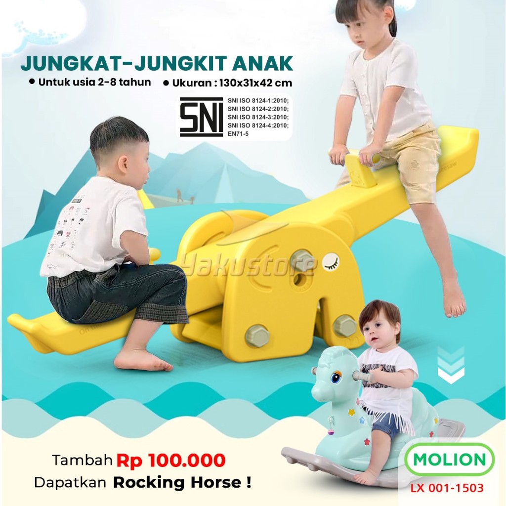 Jual MOLION SNI Jungkat Jungkit Perosotan Kuda Kudaan Anak Seesaw ...