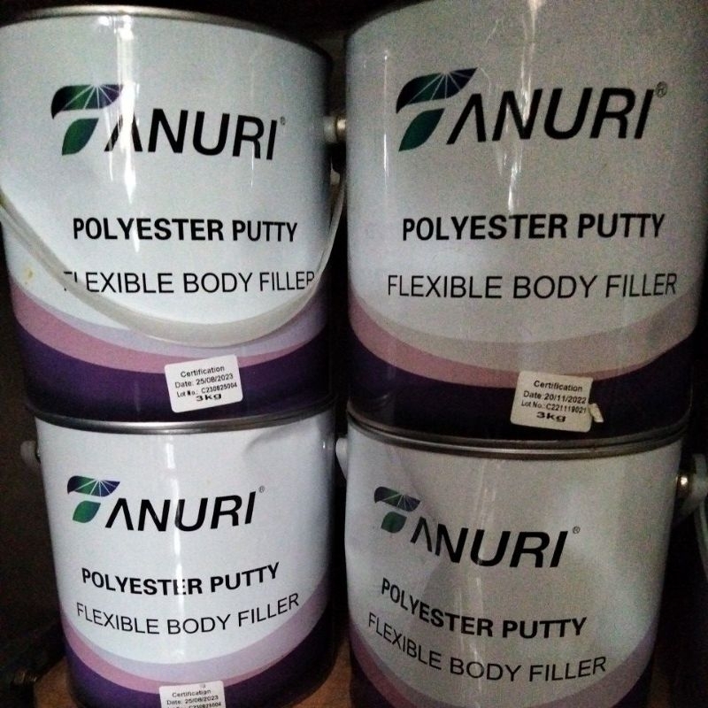 Jual Dempul Polyester PuTTY Tanuri/dempul kendaraan 3kg | Shopee Indonesia