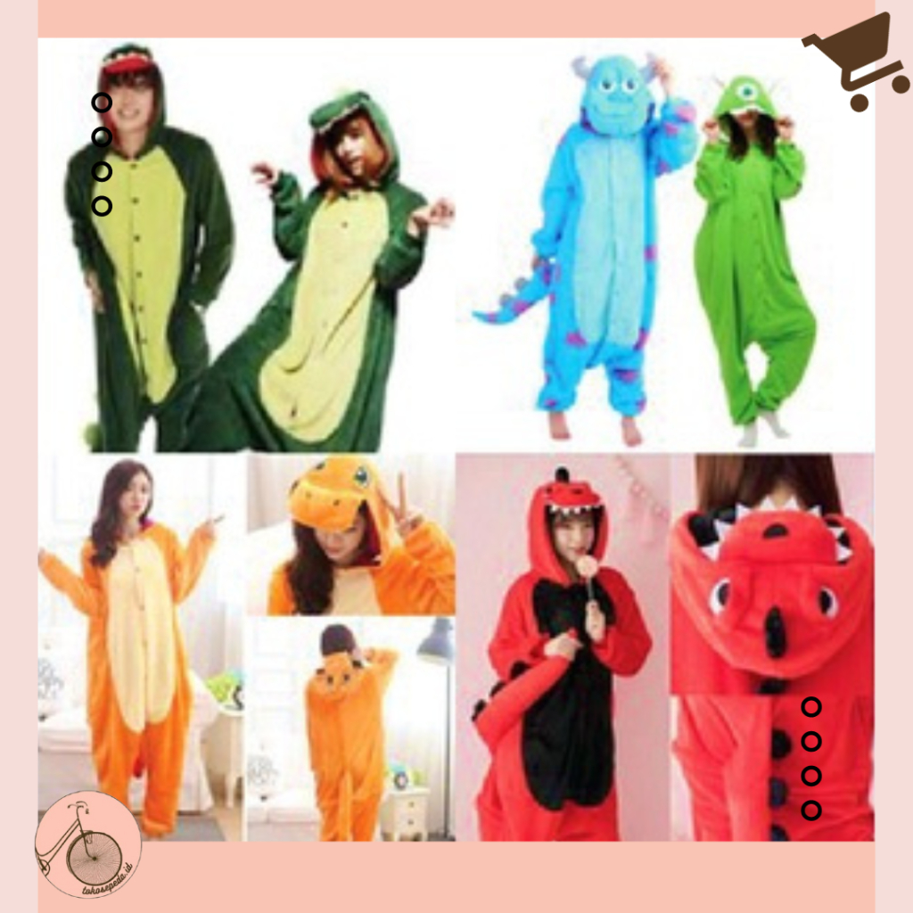 Jual Kostum Dinosaur Dinosaurus Dino Naga Dragon Charmander Sulley ...