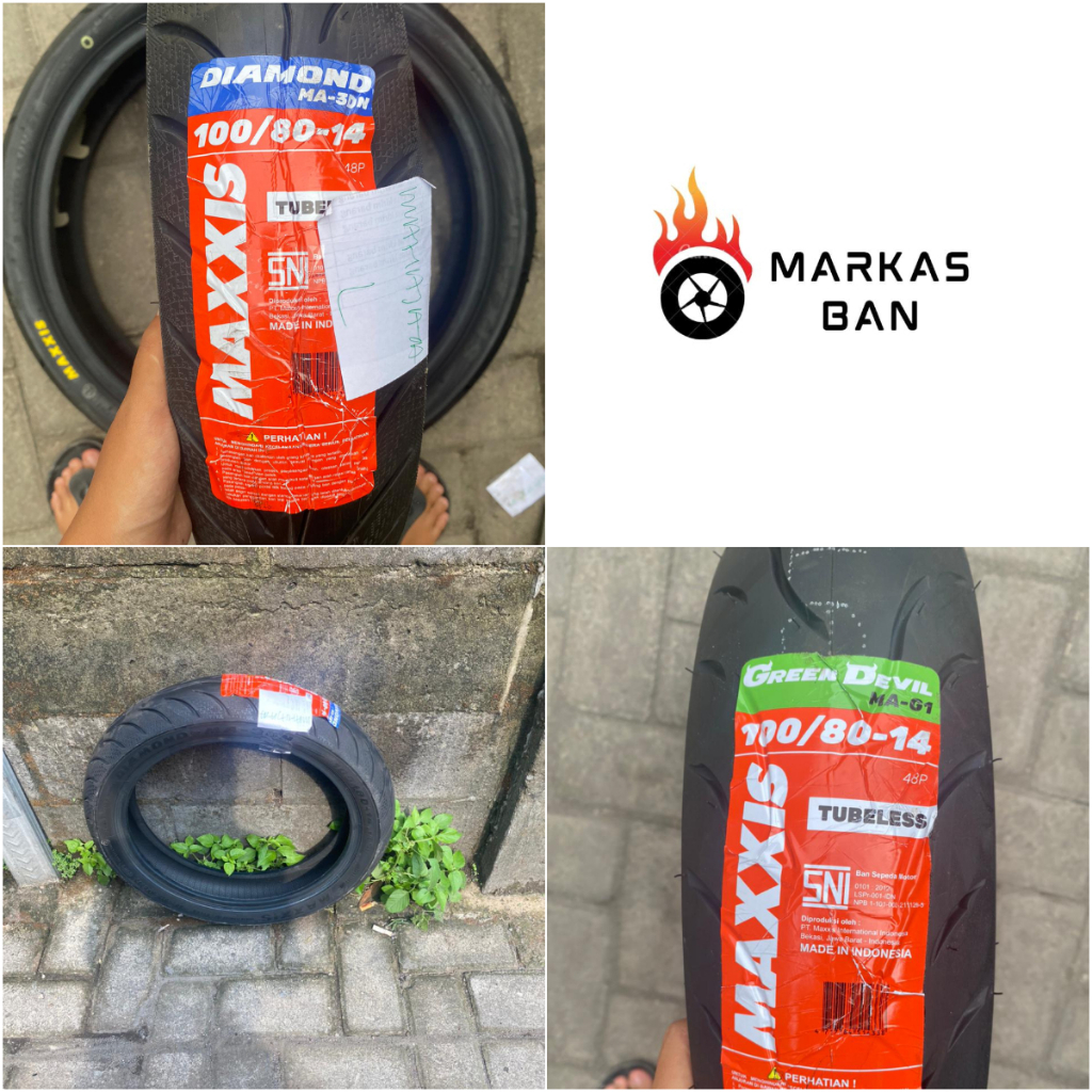 Jual BAN LUAR MAXXIS 100/80-14 TUBLESS || BAN LUAR MOTOR MATIC || BAN ...