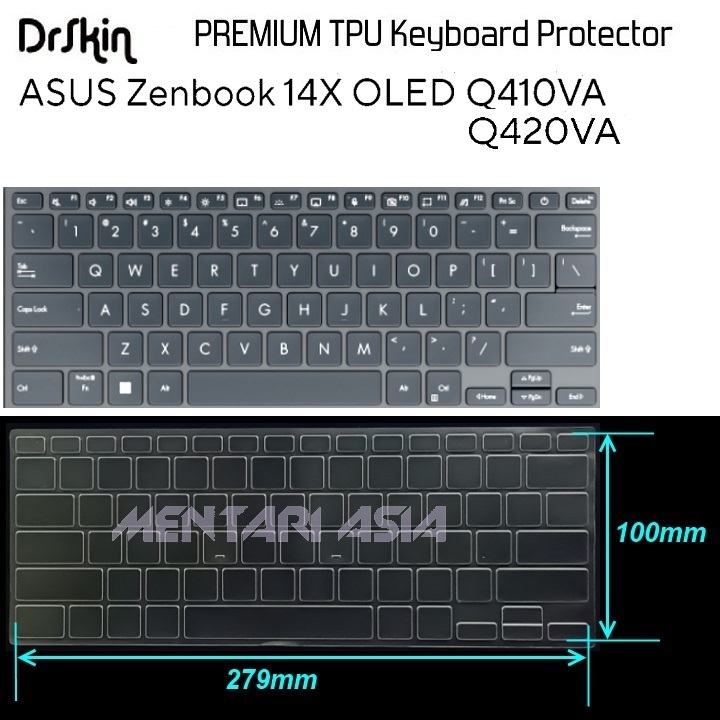 Jual Keyboard Protector ASUS ZenBook 14X OLED Q410 Q420 - DrSkin TPU ...