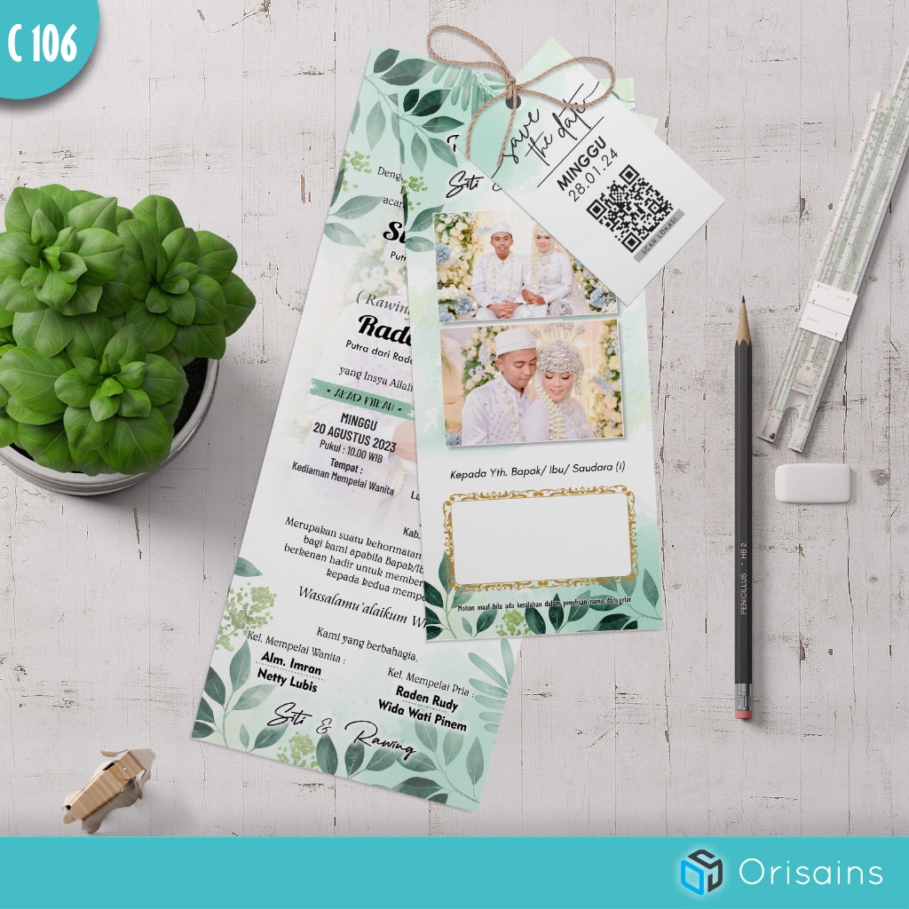 Jual Undangan Pernikahan HANGTAG 3 Ply Murah dan Unik Hantag Tali Rami ...