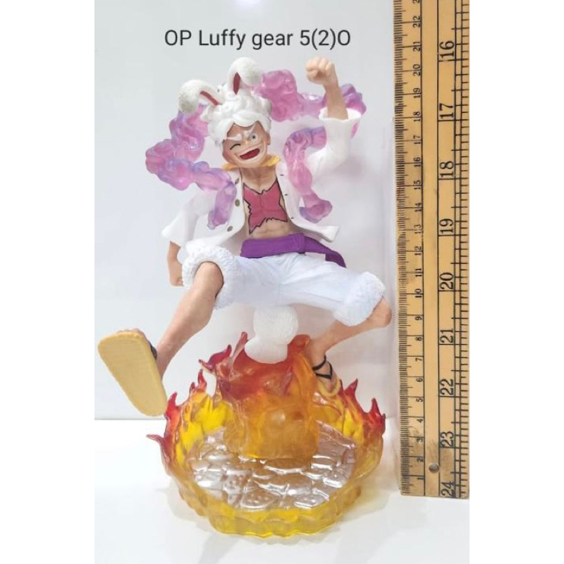 Jual action figure one piece luffy gear 5 kuping kelinci plat metalik ...