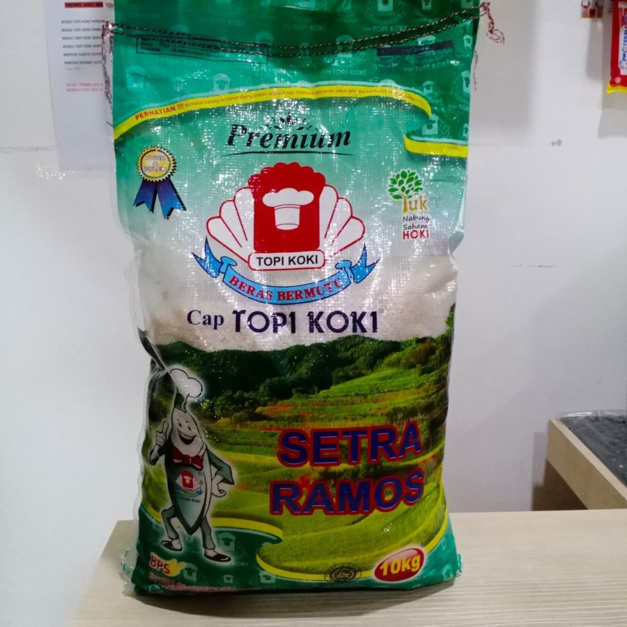 Jual Topi Koki Beras Putih Setra Ramos Pandan wangi Slyp 10 kg | Shopee Indonesia