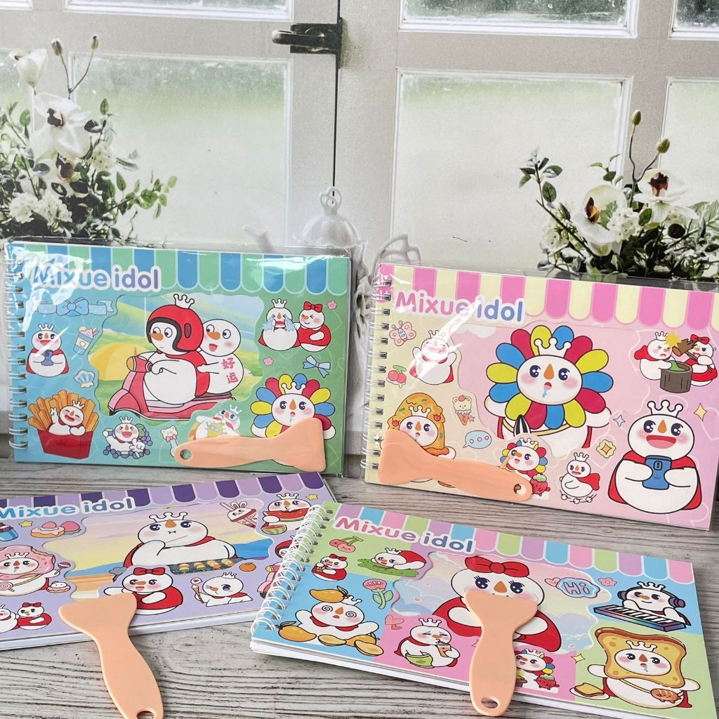 Jual BUKU SPIRAL MIXUE set buku sticker mixue free spatula stiker buku ...