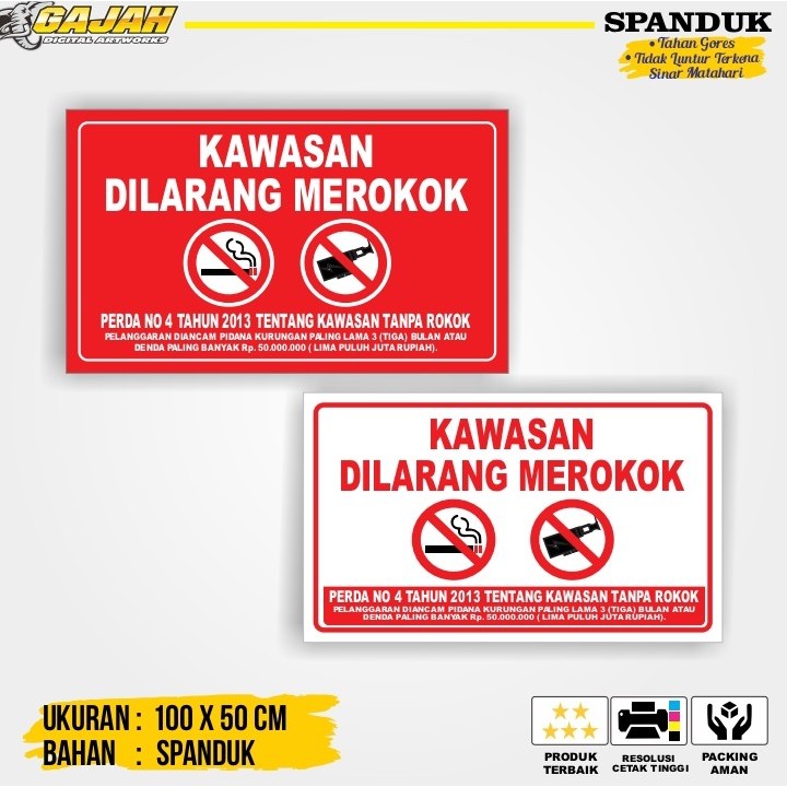 Jual Spanduk Dilarang Merokok | Shopee Indonesia