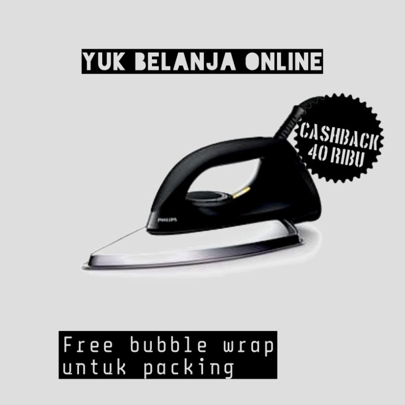 Jual PHILIPS Setrika Dry Iron HD1173 Garansi Resmi | Shopee Indonesia