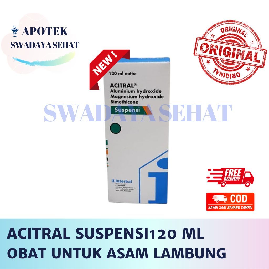 Jual ACITRAL Syrup 120ML Botol - Suspensi Obat Asam Lambung Maag ...