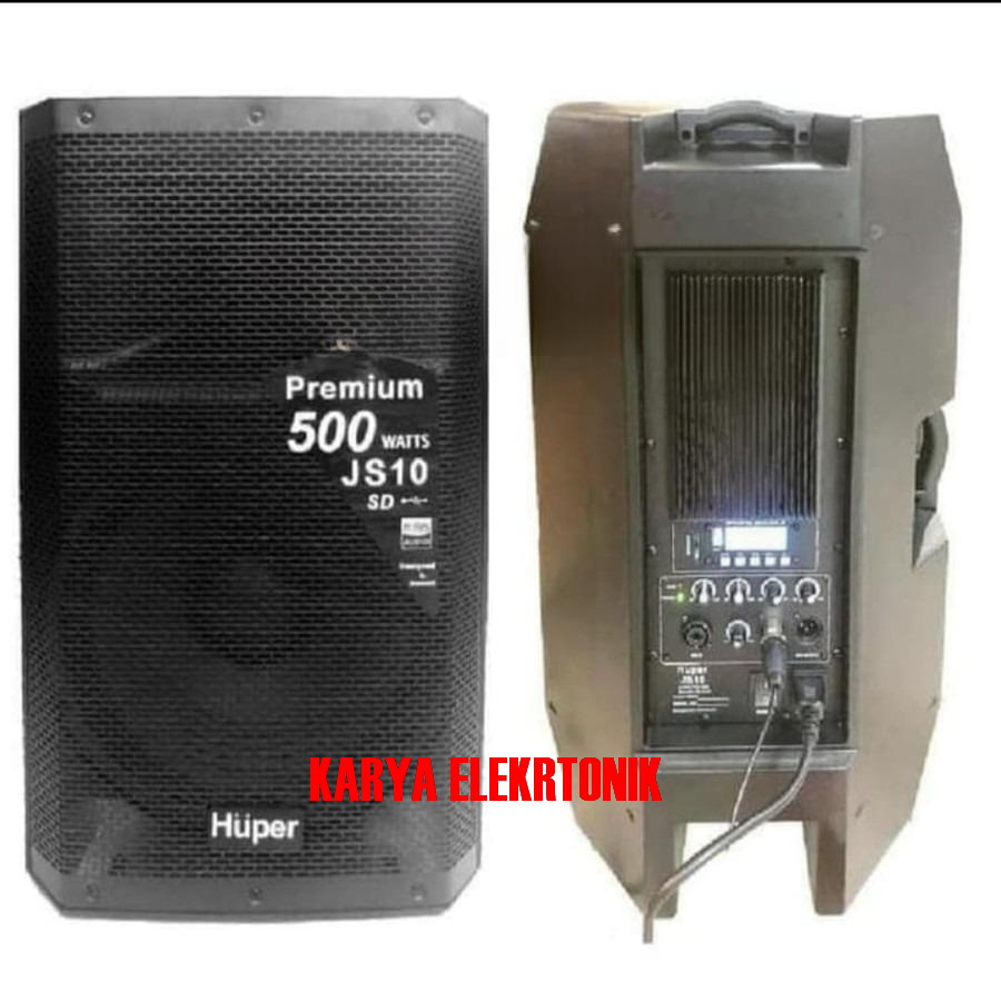 Jual Speaker Aktif Huper Premium JS 10 500 Watt 15 Inch Oroginal huper js10 | Shopee Indonesia