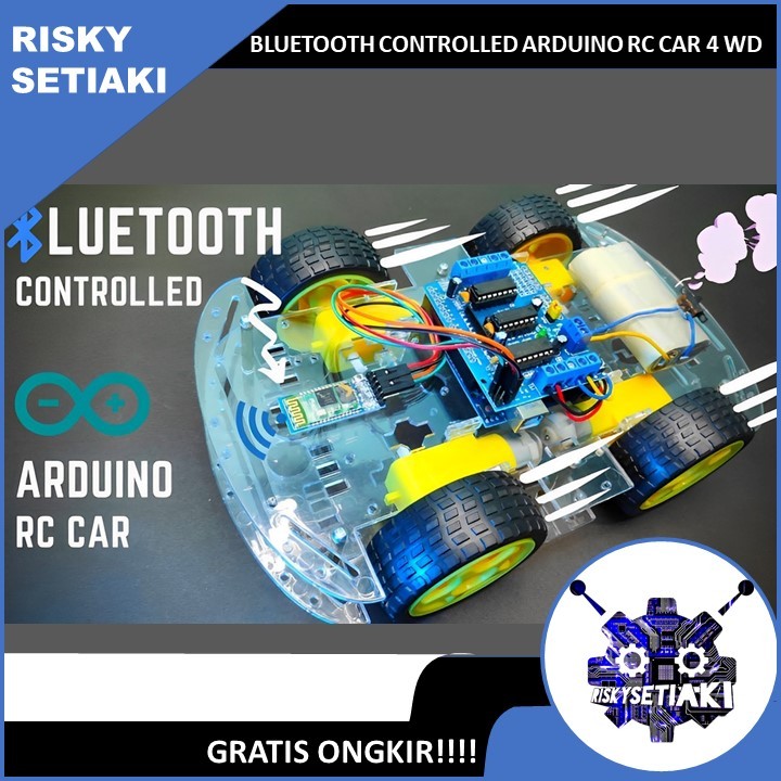 Jual BLUETOOTH CONTROLLED ARDUINO RC CAR 4 WD | Shopee Indonesia