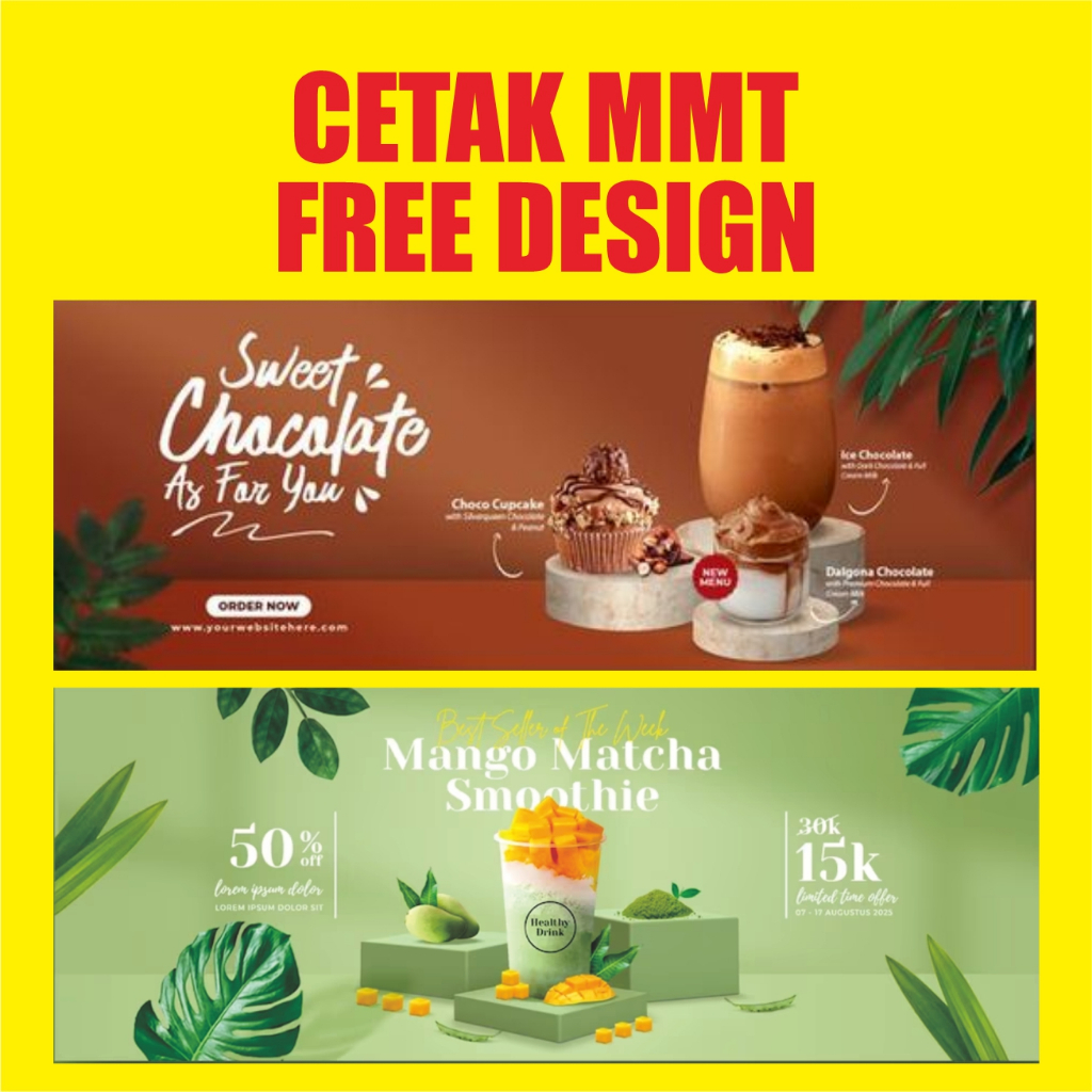 Jual CETAK MMT / Banner / Baliho GRATIS DESIGN MURAH (1 HARI JADI) | Shopee Indonesia