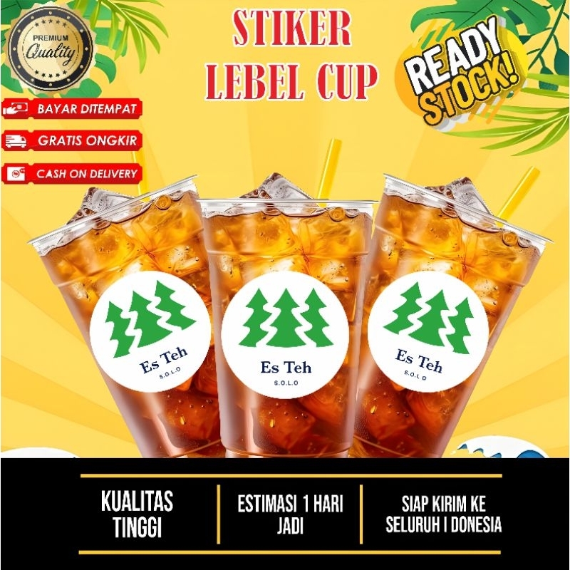 Jual stiker lebel es teh solo asli 50pcs | Shopee Indonesia