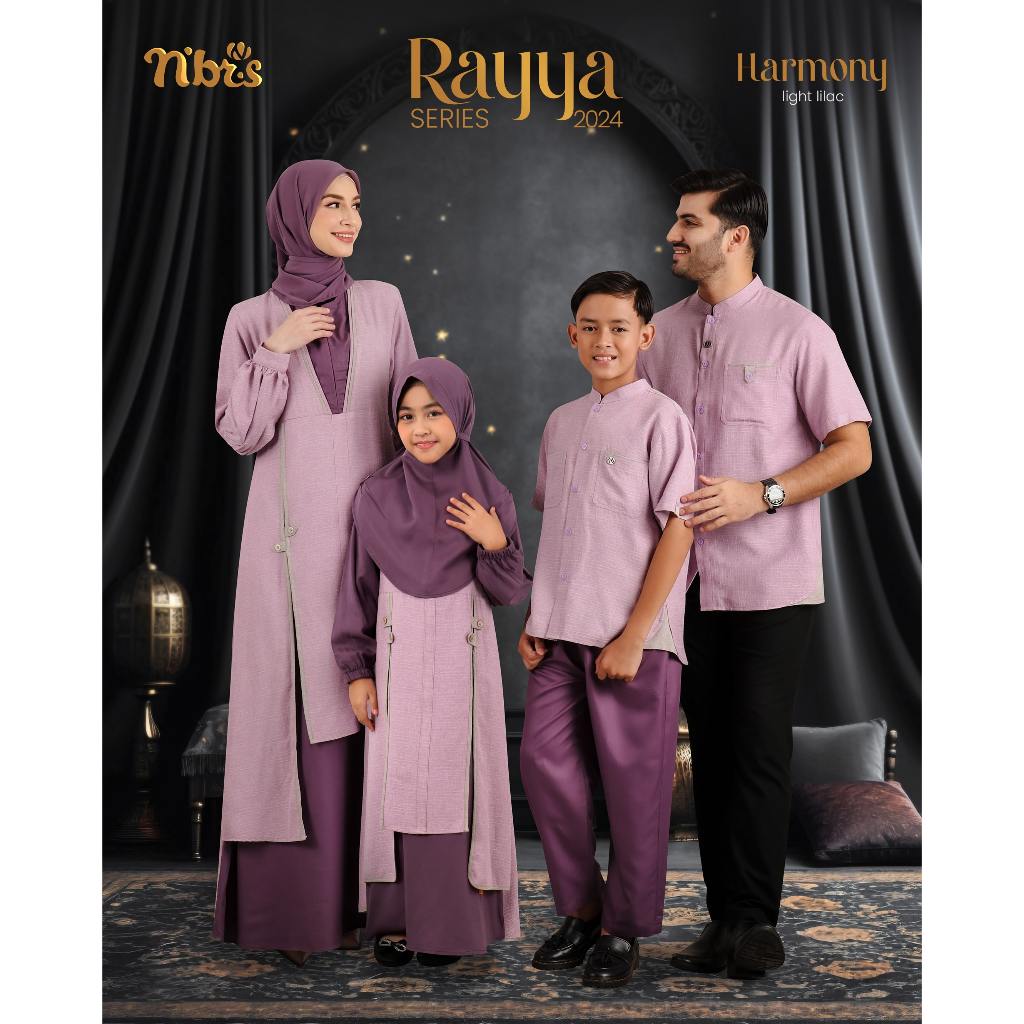 Jual Nibras Sarimbit Lebaran 2024 Harmony Light Lilac Family Couple ...