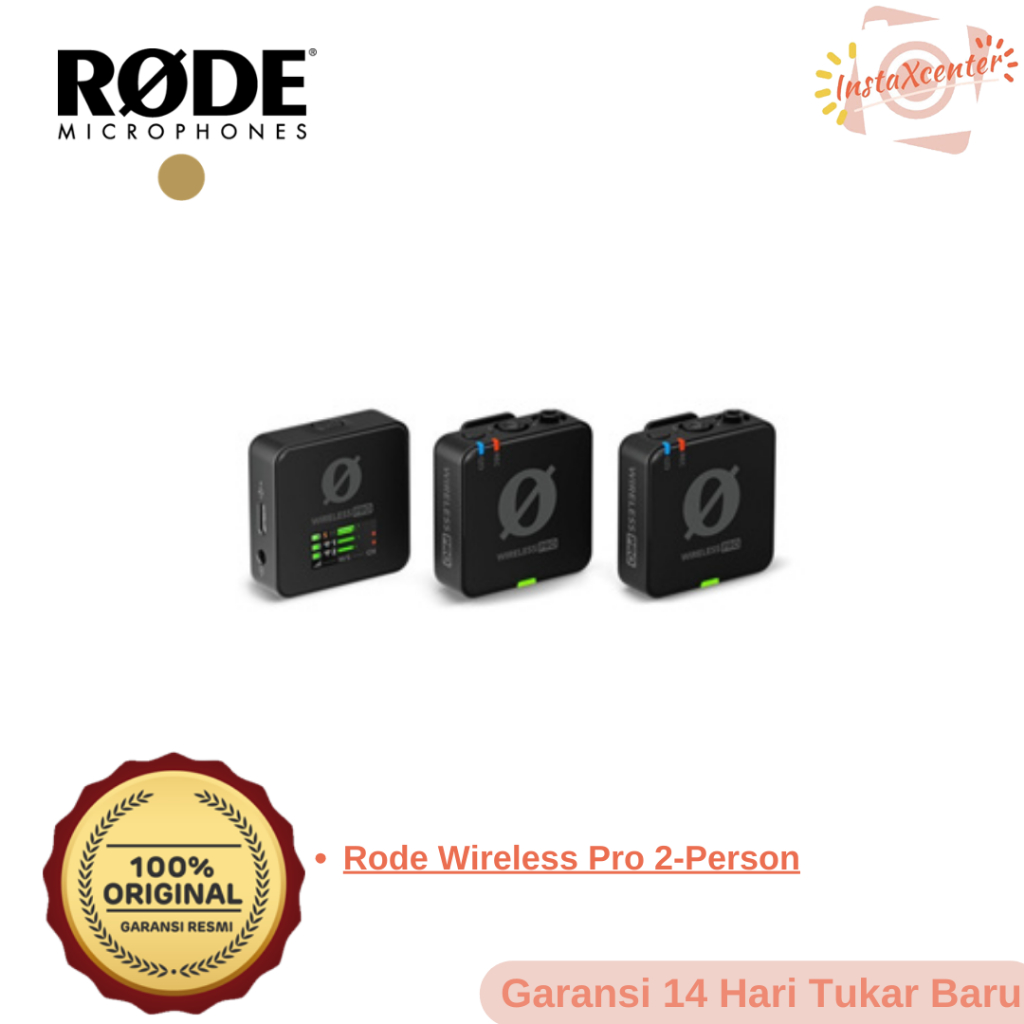 Jual Rode Wireless Pro 2-Person Compact Wireless Microphone Rode Mic ...