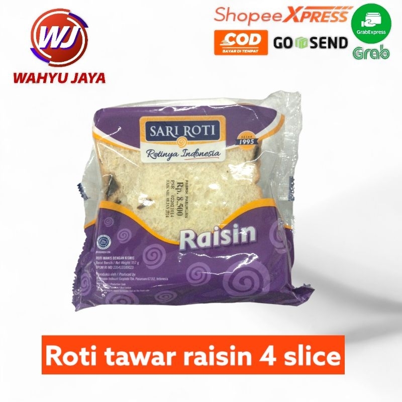 Jual roti tawar raisin 4 slice | Shopee Indonesia