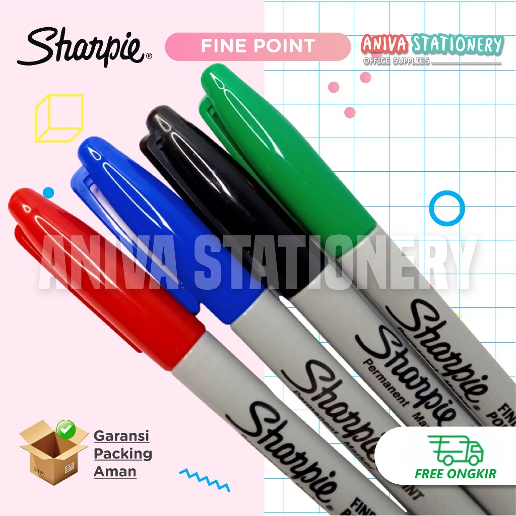 Jual SHARPIE FINE POINT MARKER SPIDOL PERMANENT | Shopee Indonesia
