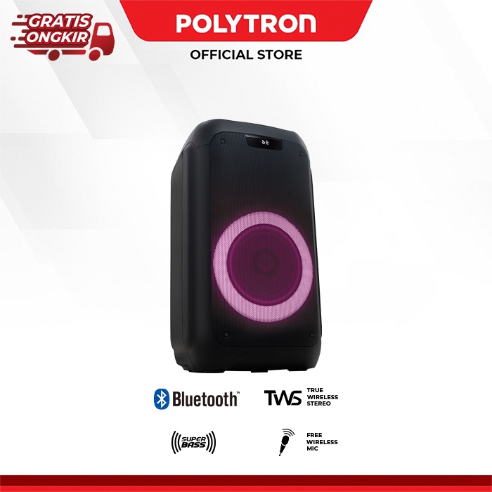 Jual Polytron Party Speaker Bluetooth Karaoke Portable Wireless PPS ...