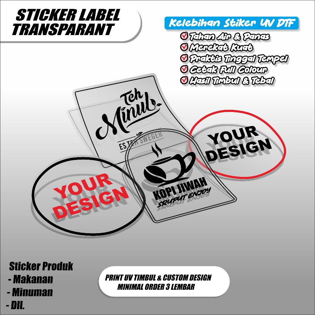 Jual Sticker Label Makanan Minuman / Stiker Label Toples Cutting ...