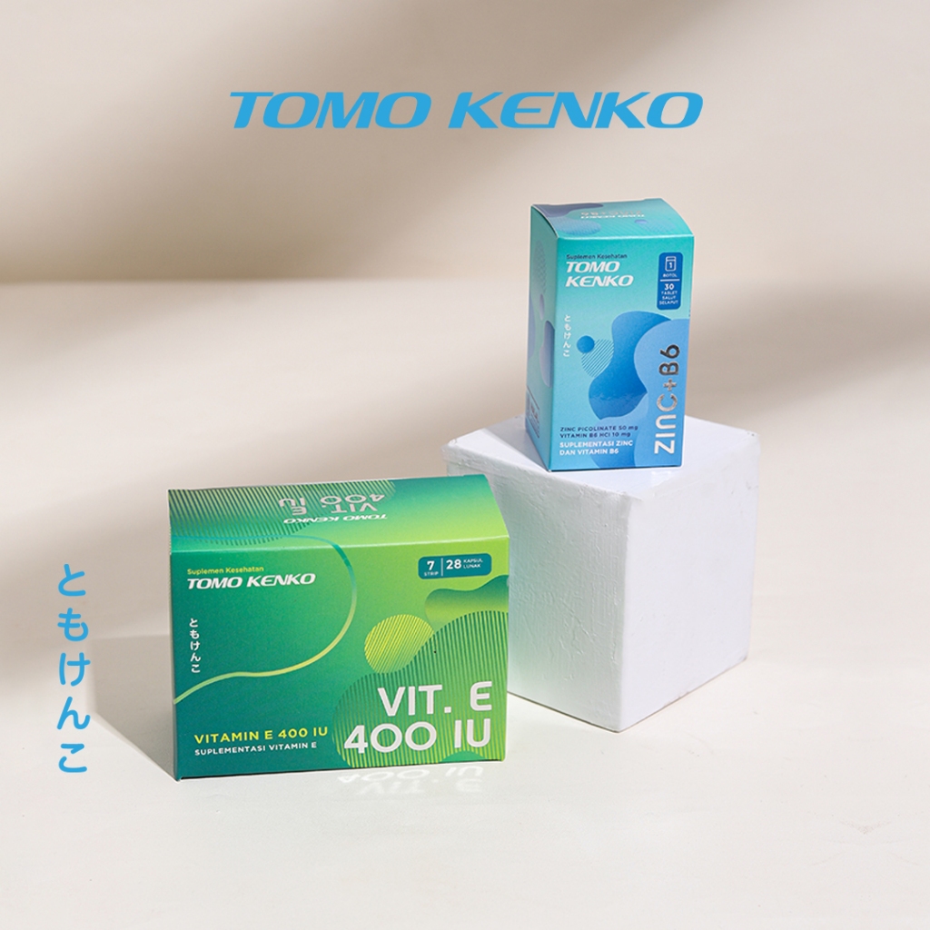 Jual Combo Tomo Kenko Vitamin E Kemasan Box & Vitamin Zinc + B6 Imun ...