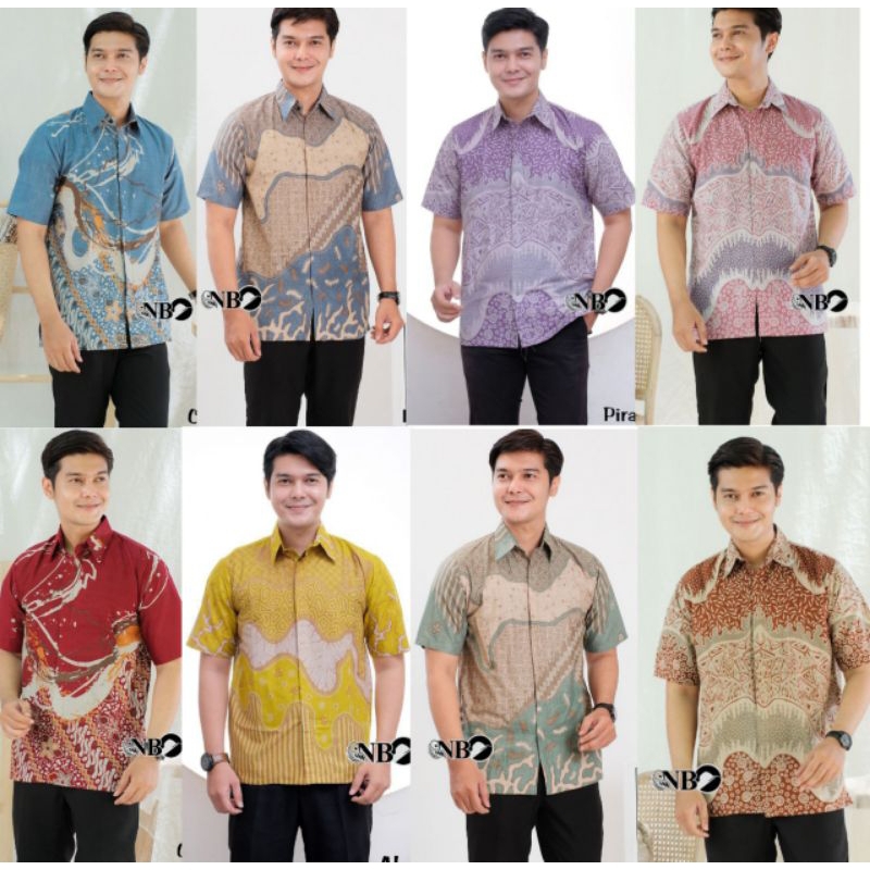Jual Batik Cowok Lengan Pendek Premium Viral Inara Akar Cantika Sage ...