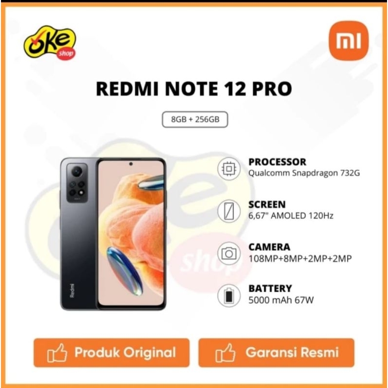 Jual Xiaomi Redmi Note 12 Pro 4G ( 8GB/256GB ) | Shopee Indonesia