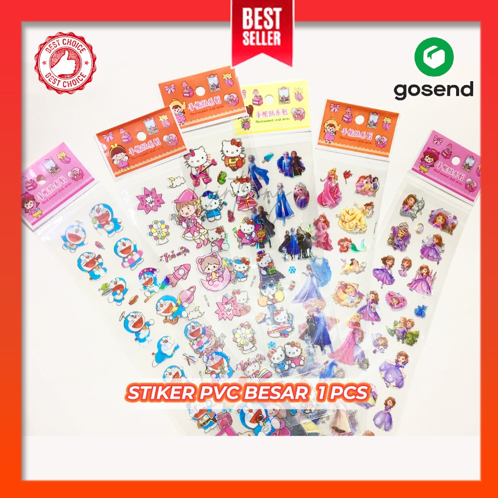 Jual Stiker PVC ( BESAR ) Stiker Hello Kitty Doraemon LOL Sofia 1 ...