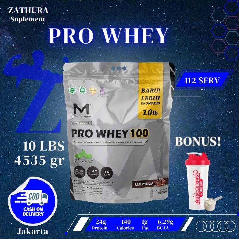 Jual Pro Whey 100 10 Lbs Muscle First 112 serving / 4500 gram | Shopee ...