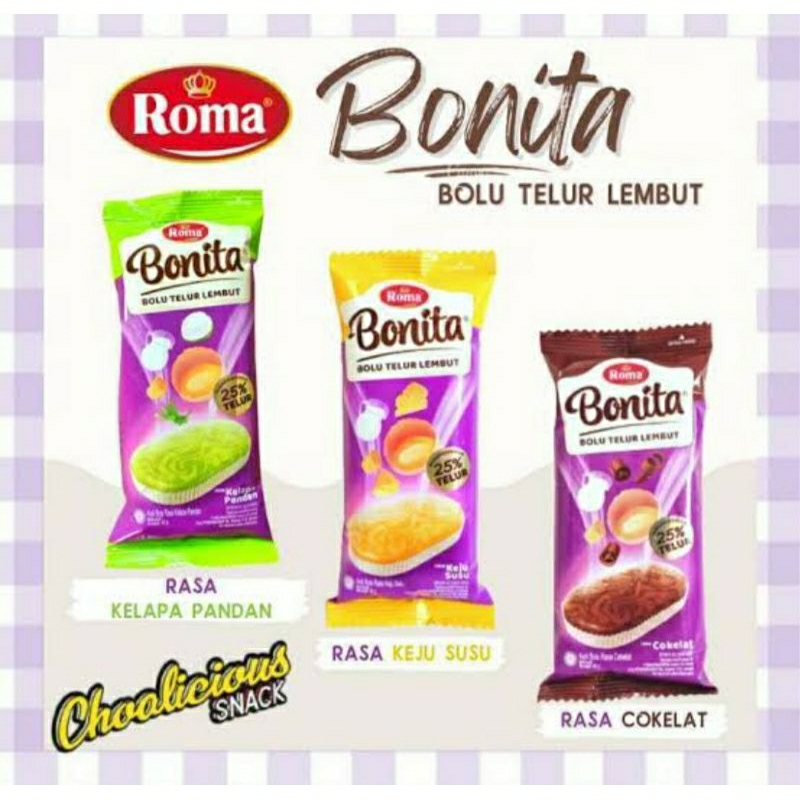 Jual Roma Bolu Bonita ( Isi 12 Pcs @30 Gr ) | Shopee Indonesia