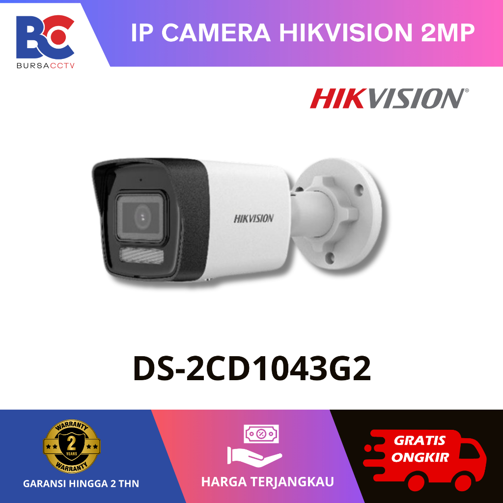 Jual Ip Camera Hikvision 4MP DS-2CD1043G2-LIU | Shopee Indonesia