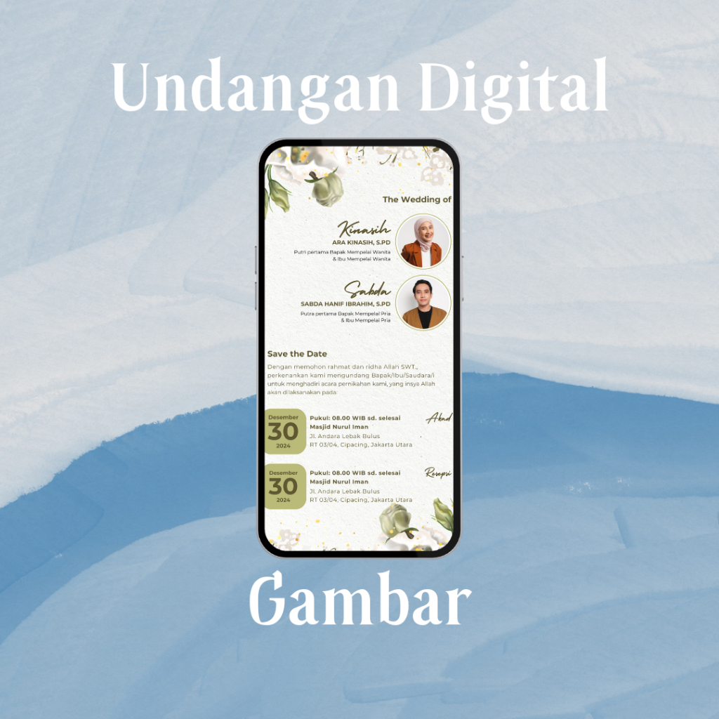 Jual Undangan Digital Tema Bunga | Undangan Gambar Aesthetic Tema Bunga ...