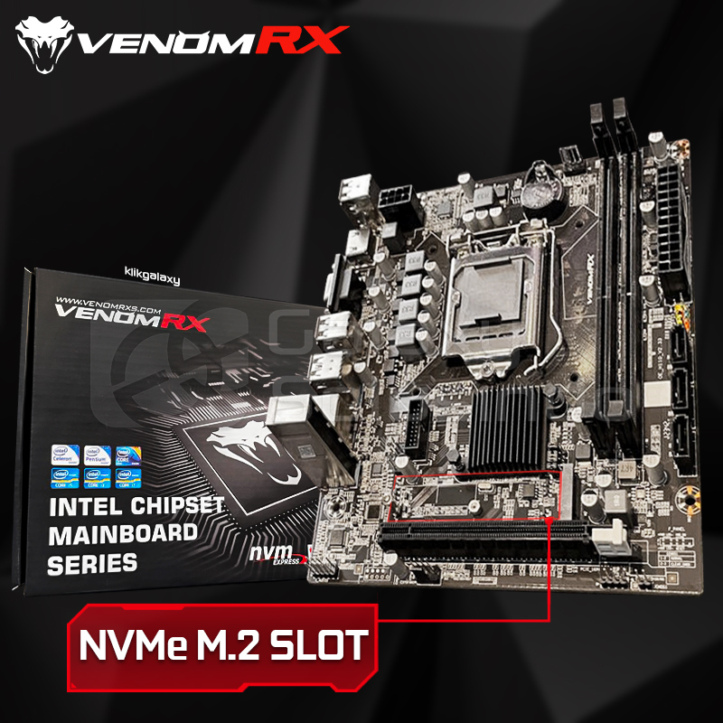 Jual VenomRX H110 LGA1151 NVMe Motherboard - Black | Shopee Indonesia