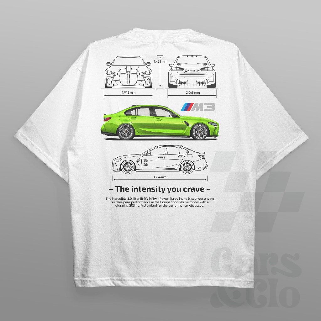 Jual Cars and Clo - Oversized - BMW G80 M3 Blueprint T-Shirt | Shopee ...
