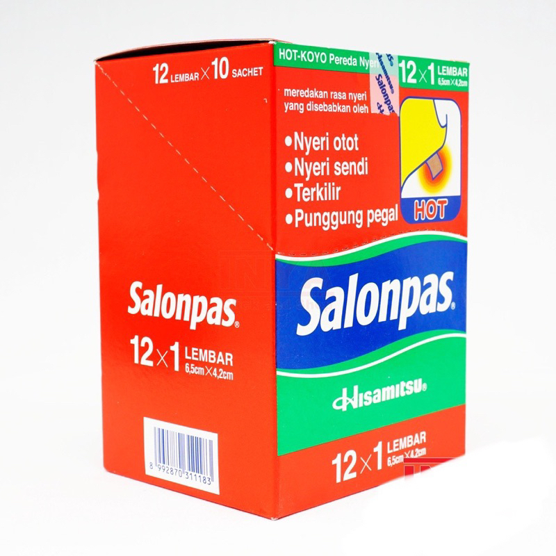 Jual Salonpas Hot Koyo Pereda Nyeri 1 Box Isi 10 Bungkus @12x1 Lembar ...