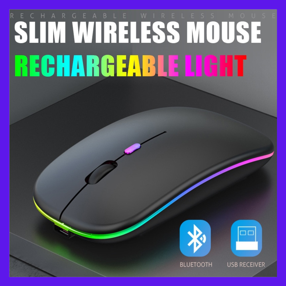 Jual Wireless Mouse USB Recharge 2.4 Super Slim Silent Optical Wireless ...