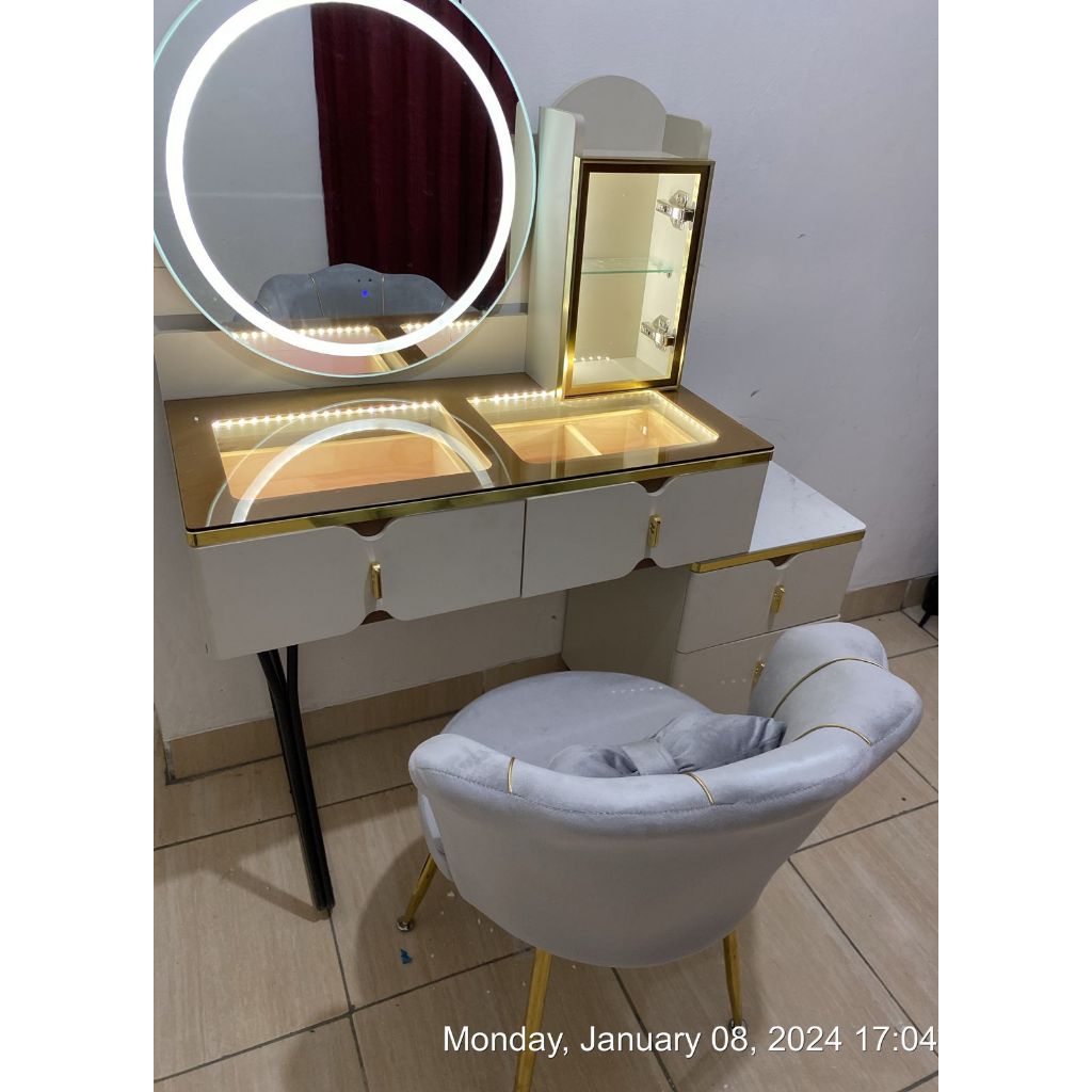 Jual meja rias lampu led minimalis Bisa Pakai Kargo | Shopee Indonesia