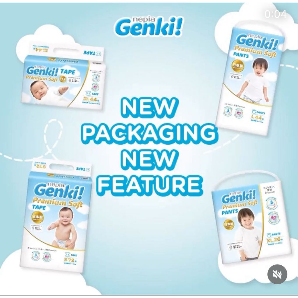 Jual Nepia Genki Popok Bayi Pants / Celana Bayi Diapers Premium Soft M32 GENKI PREMIUM SOFT ...