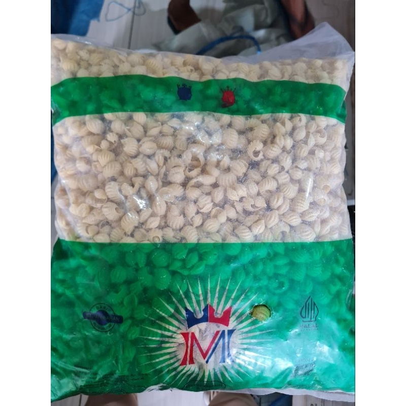 Jual KERUPUK MAKARONI KERANG KUNING BANTAT MERK MAHKOTA 1 BAL 5KG ...