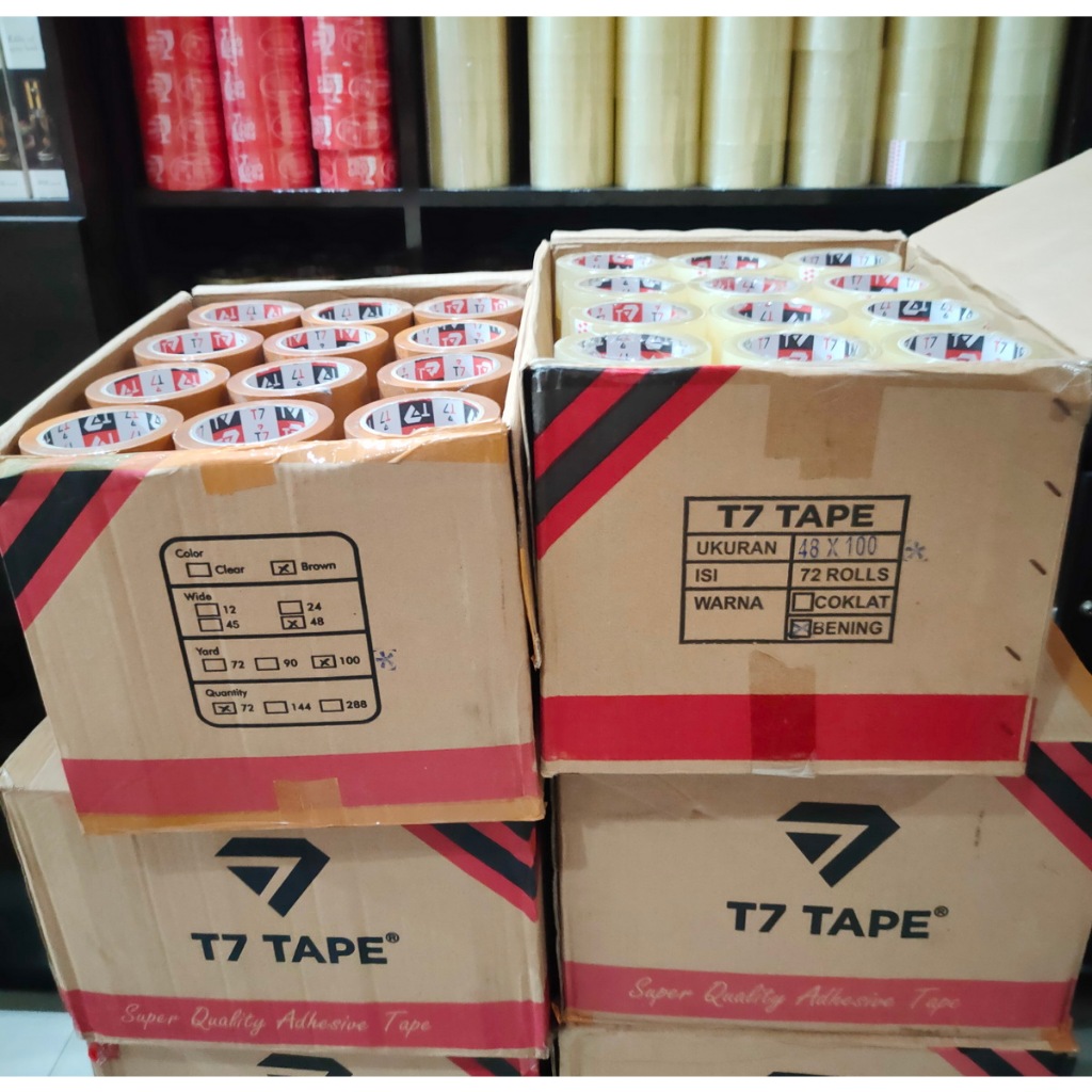 Jual Lakban 1 Dus 48mmx100yard 2 Inch Bening dan Coklat Selotip Opp ...