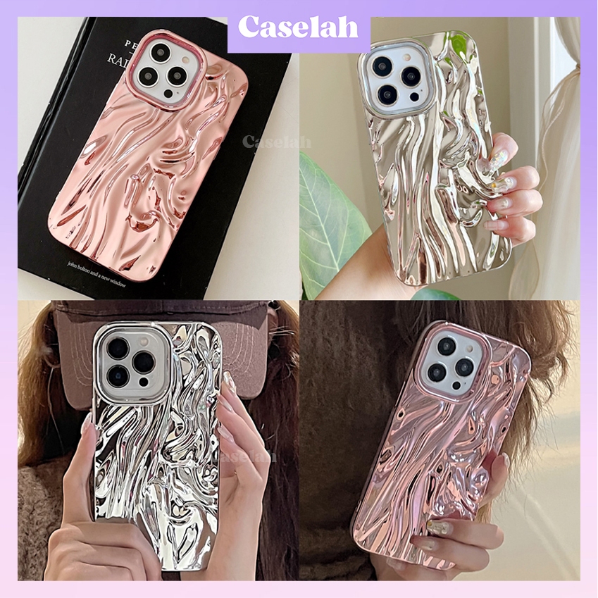 Jual IPHONE SOFTCASE METALLIC SILVER BRONZE GROOVY WRINKLE TEXTURED ...