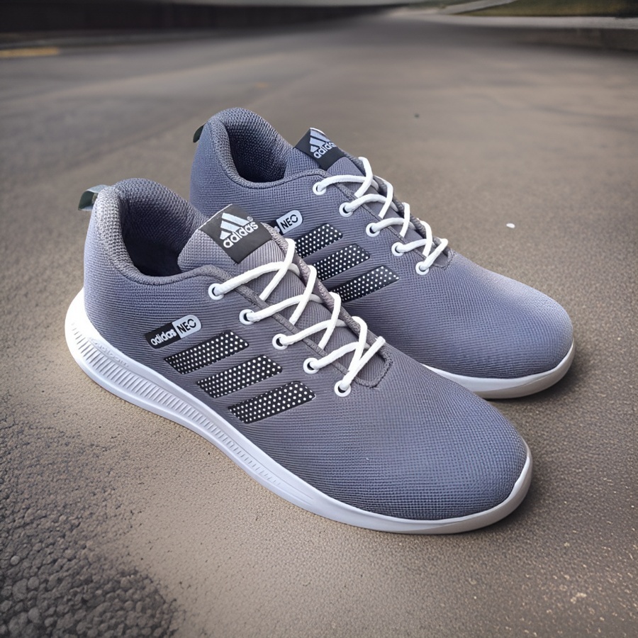 Jual SEPATU KETS JOGGING RUNNING ADIDAS SPORTY SMOOTH GREY PRIA UKURAN ...