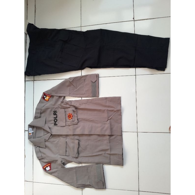 Jual SERAGAM PDL TACTICAL COKLAT POLRI BAHAN HALUS | Shopee Indonesia