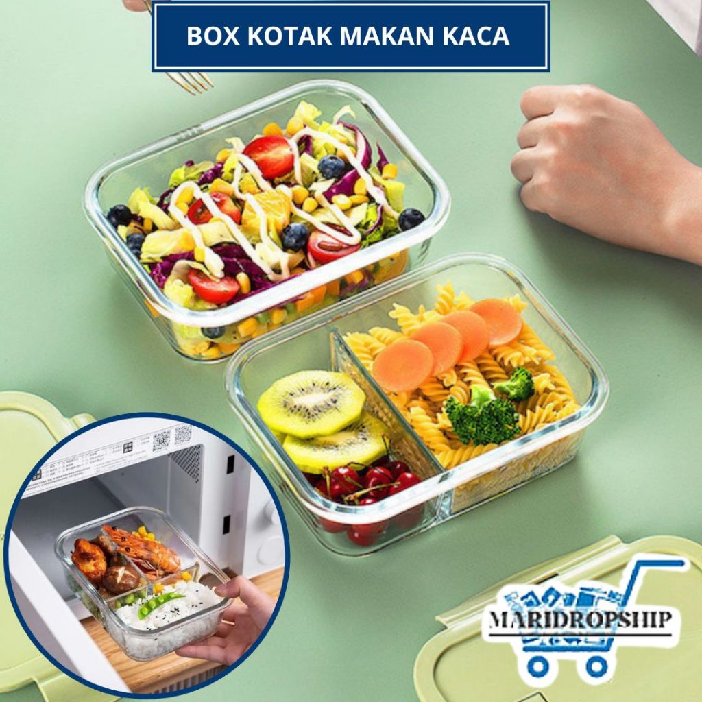 Jual TEMPAT BEKAL BAHAN KACA / BOX KOTAK MAKAN BAHAN KACA AMAN UNTUK ...